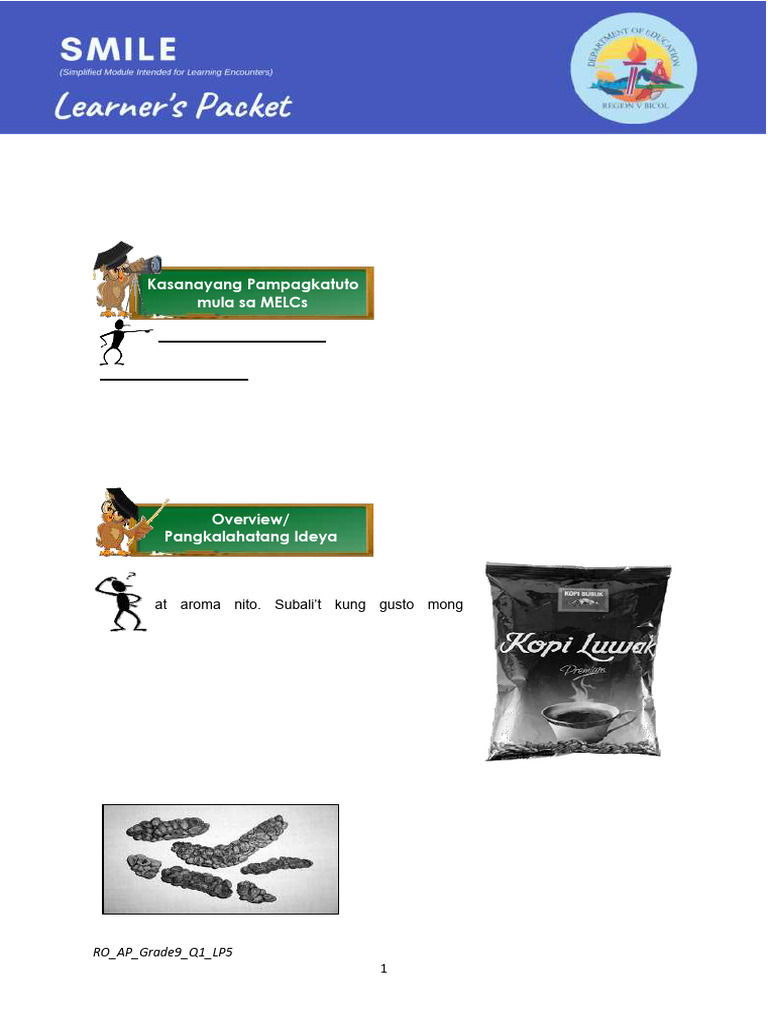 AP Grade-9 Q1 LP5 | PDF