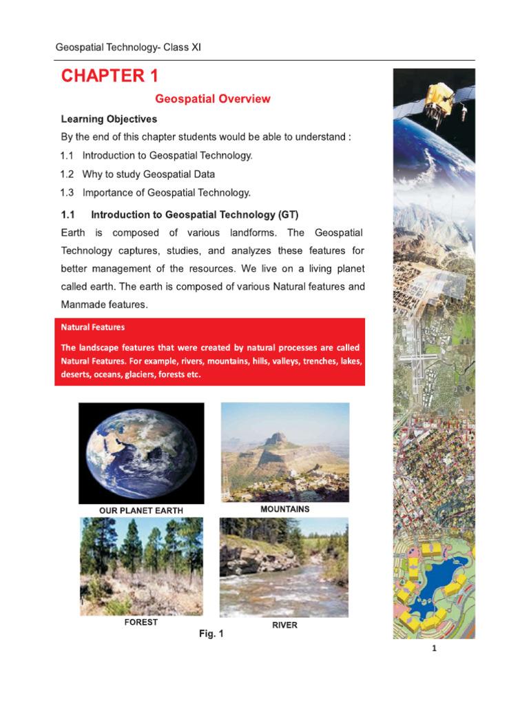 Geospatial Technology Class XI Chapter 1 | PDF