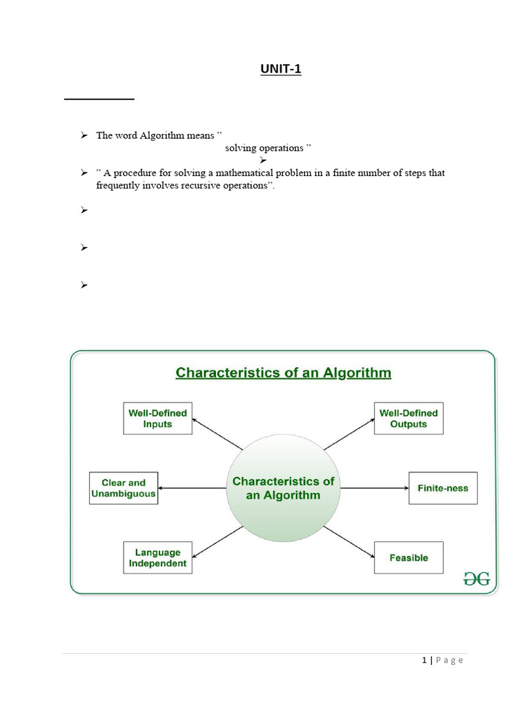 PPS Unit 1 | PDF | Algorithms | Arithmetic