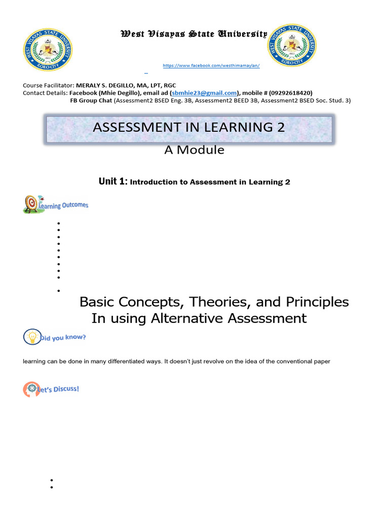 Assessment in Learning 2 | PDF | Educational Assessment | Methodology