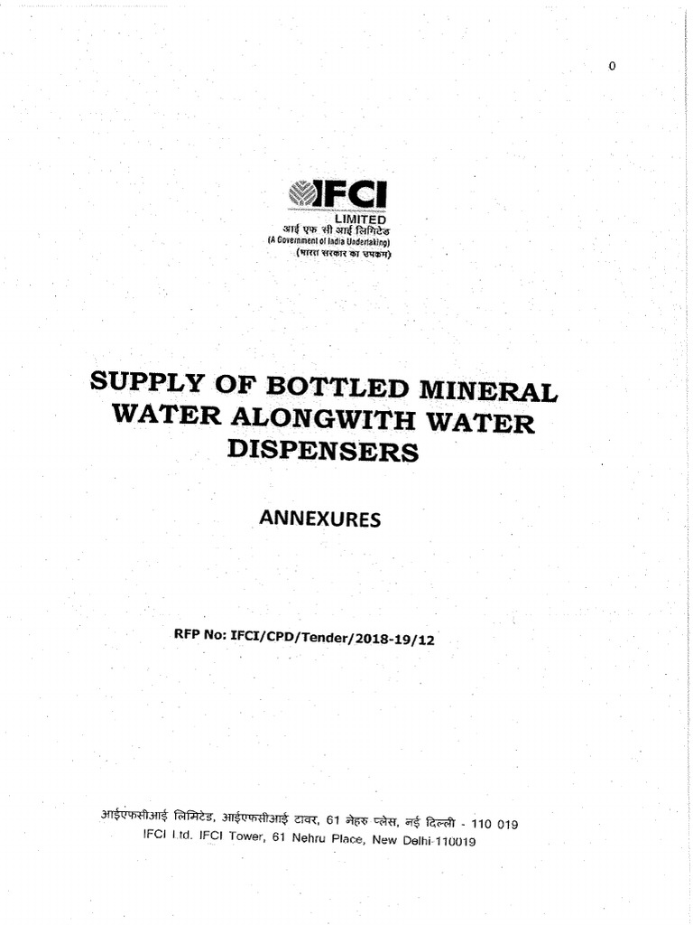 Water RFP Annexure | PDF