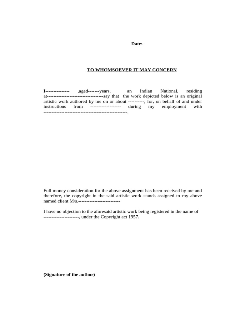 No Objection Letter-Draft | PDF