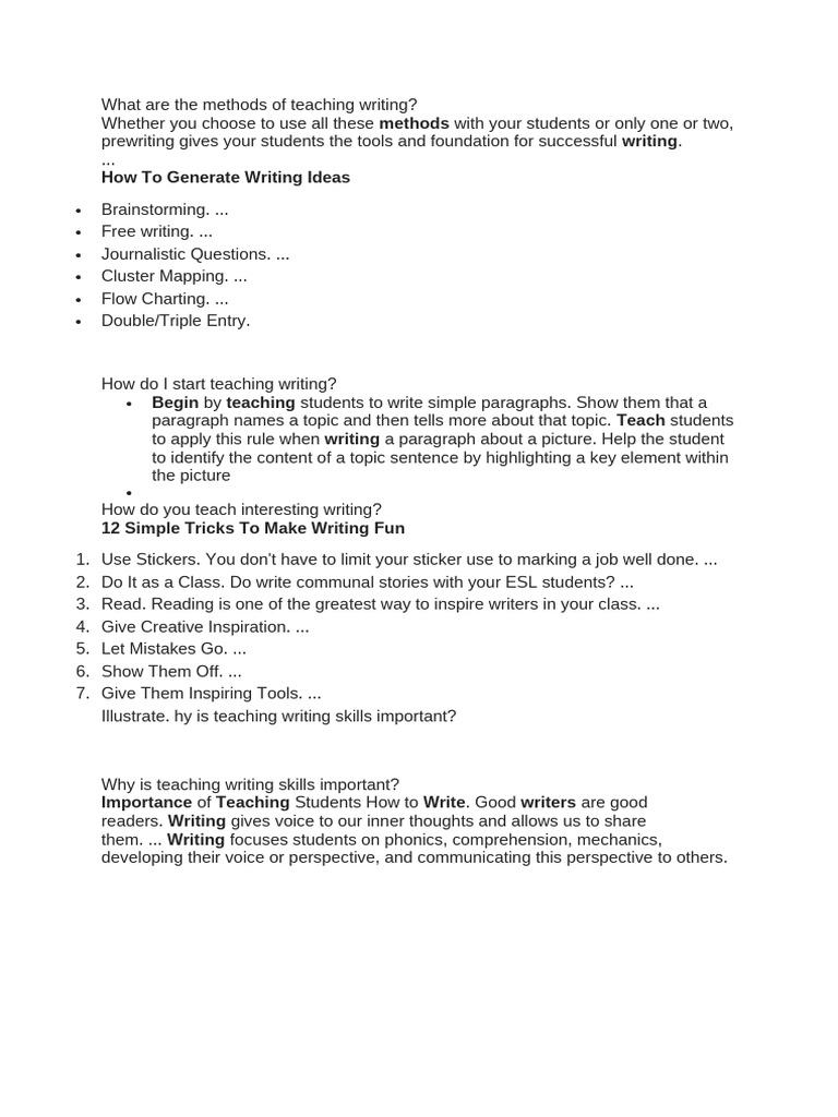 Teaching Writting | PDF | Self-Improvement