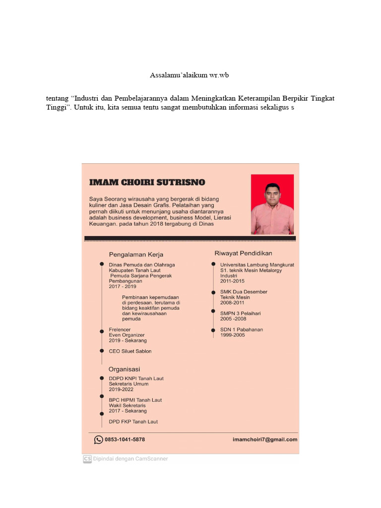 Teks Moderator Kuliah Umum | PDF