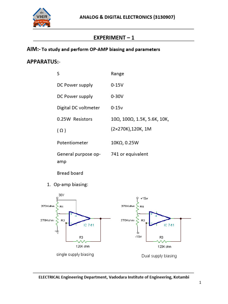 FINAL ADE MANUAL pdf | PDF | Operational Amplifier | Logic Gate