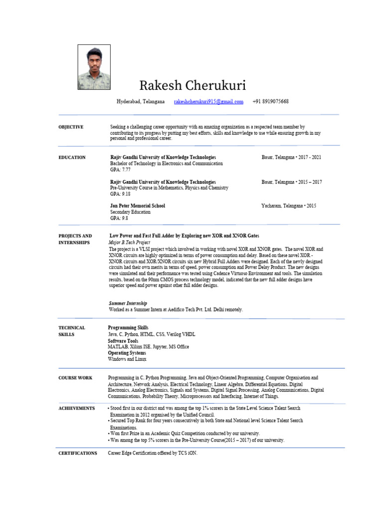Rakesh | PDF | Electronic Engineering | Computer Science