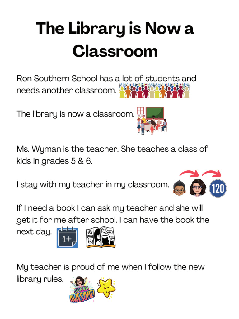 Library Social Story | PDF | Wellness