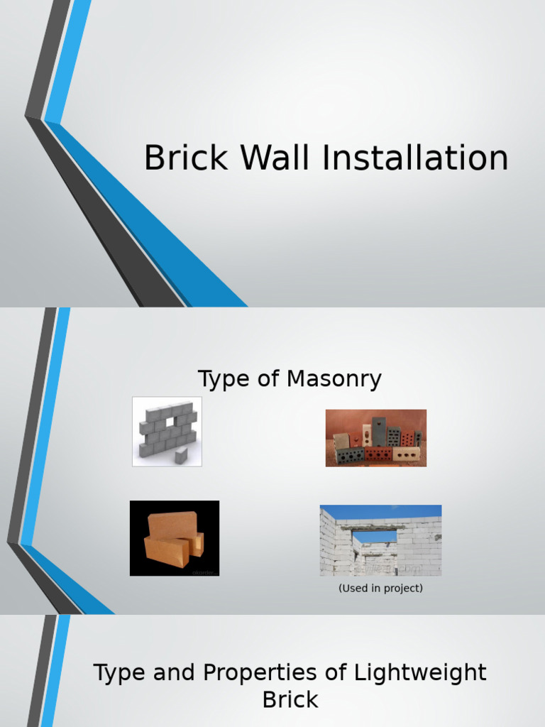 Brick Wall Installation-RA | PDF | Brick | Concrete