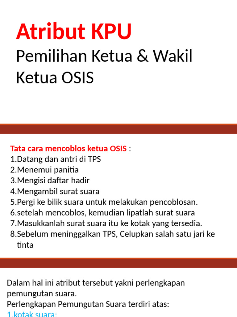 Materi Atribut Pemilihan Osis | PDF