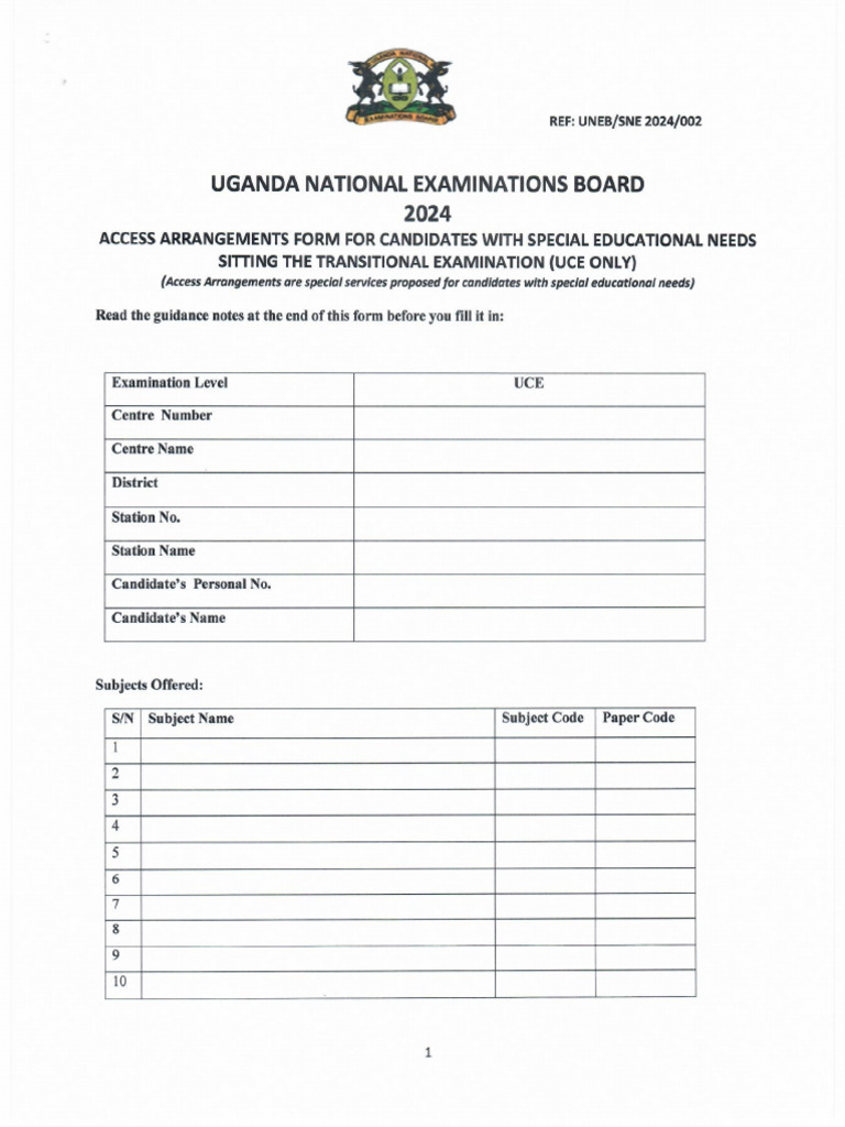 Access Form Transitional | PDF