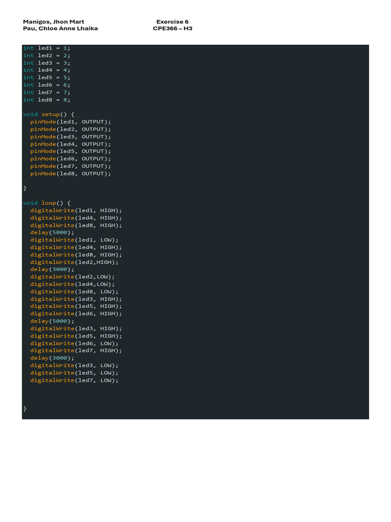 CPE366 Exercise6 Pau&Manigos | PDF | Technology & Engineering