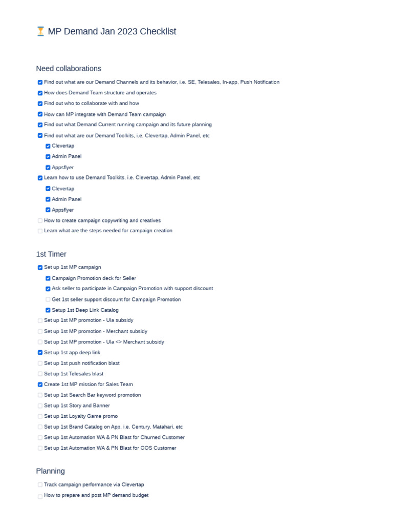 MP-MP Demand Jan 2023 Checklist-041023-095121 | PDF