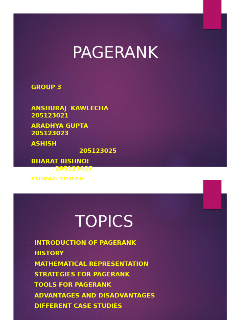 Understanding PageRank Algorithm | PDF | Search Engine Optimization ...