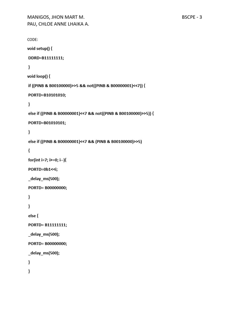 Arduino LED Control Code | PDF | Technology & Engineering