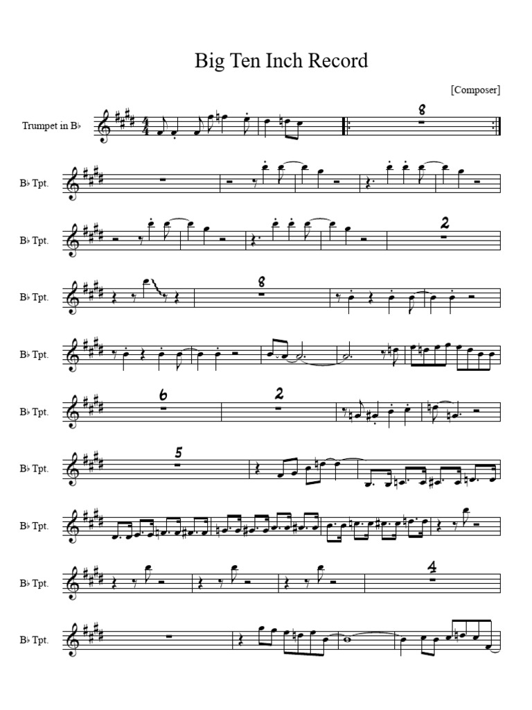 B♭ Trumpet Sheet Music | PDF