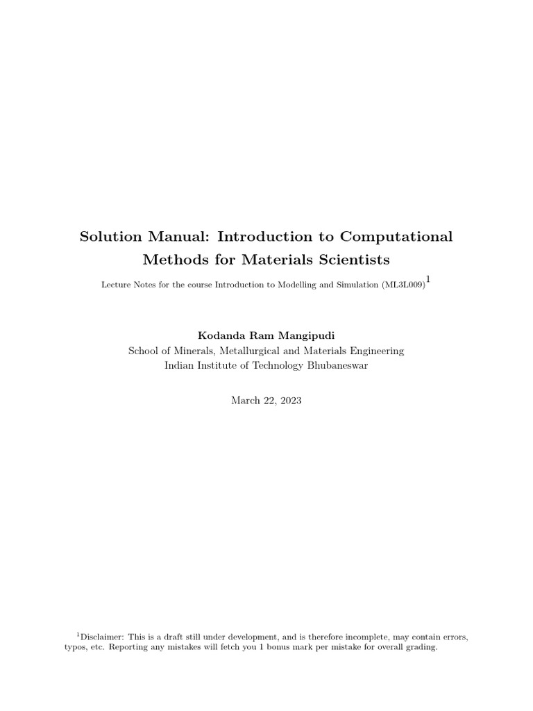 Solutions | PDF | Finite Element Method | Diffusion