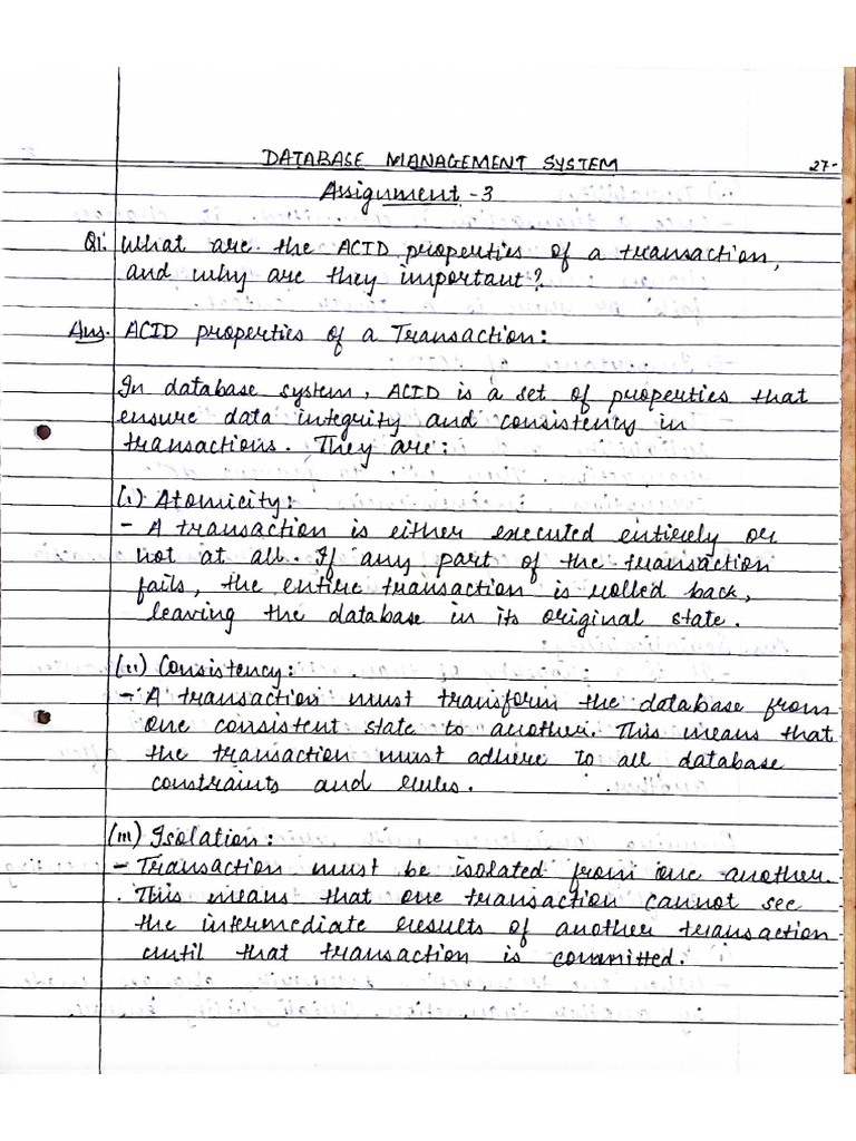 DBMS Assignment 3 | PDF