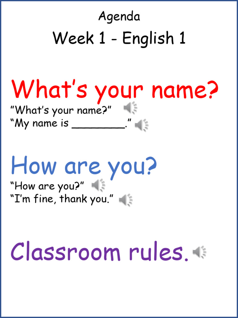 Week 1 English Lesson Recap | PDF | Wellness