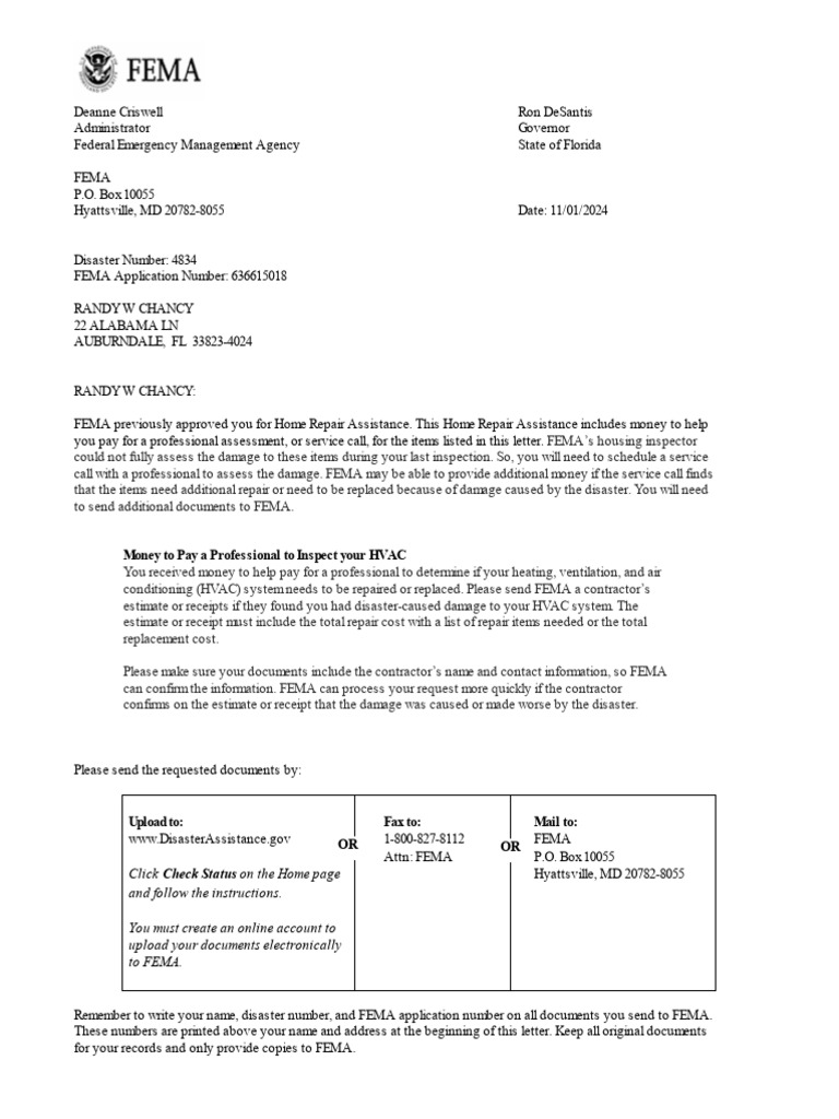 LETTER-245628846 (2) | PDF | Federal Emergency Management Agency ...
