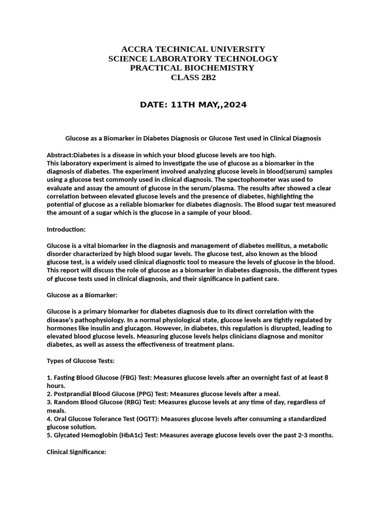 Accra Technical University Science Laboratory Technology Practical ...