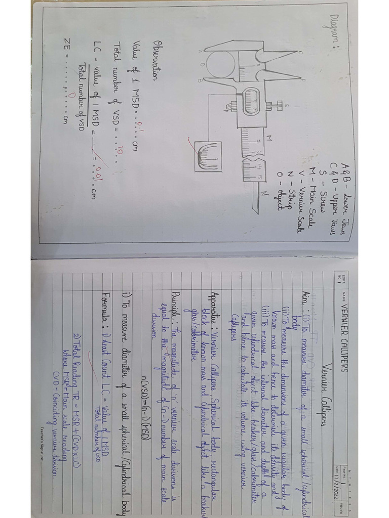 1st PU Physics Record | PDF