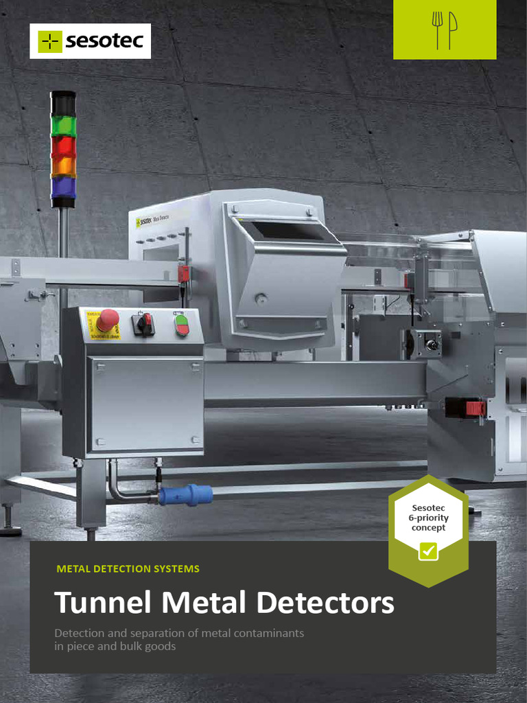 Sesotec Tunnel Metal Detectors Family Broschure en v.1.0 | PDF | Metal Detector | Sensor