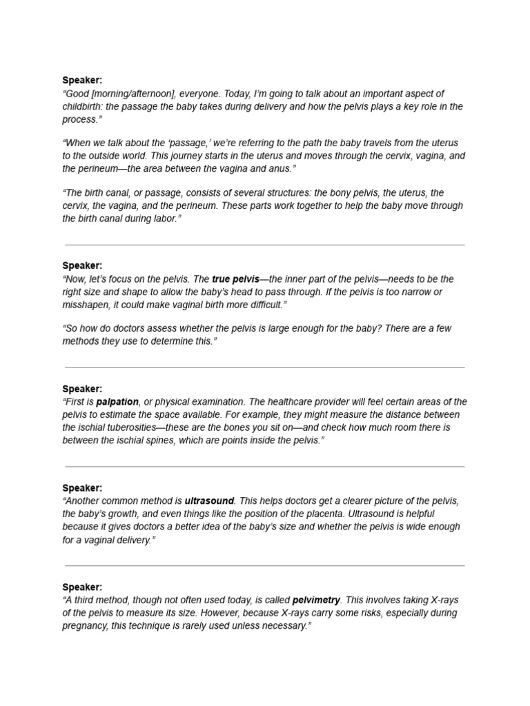 3_PASSAGEWAY SCRIPT | PDF | Pelvis | Childbirth