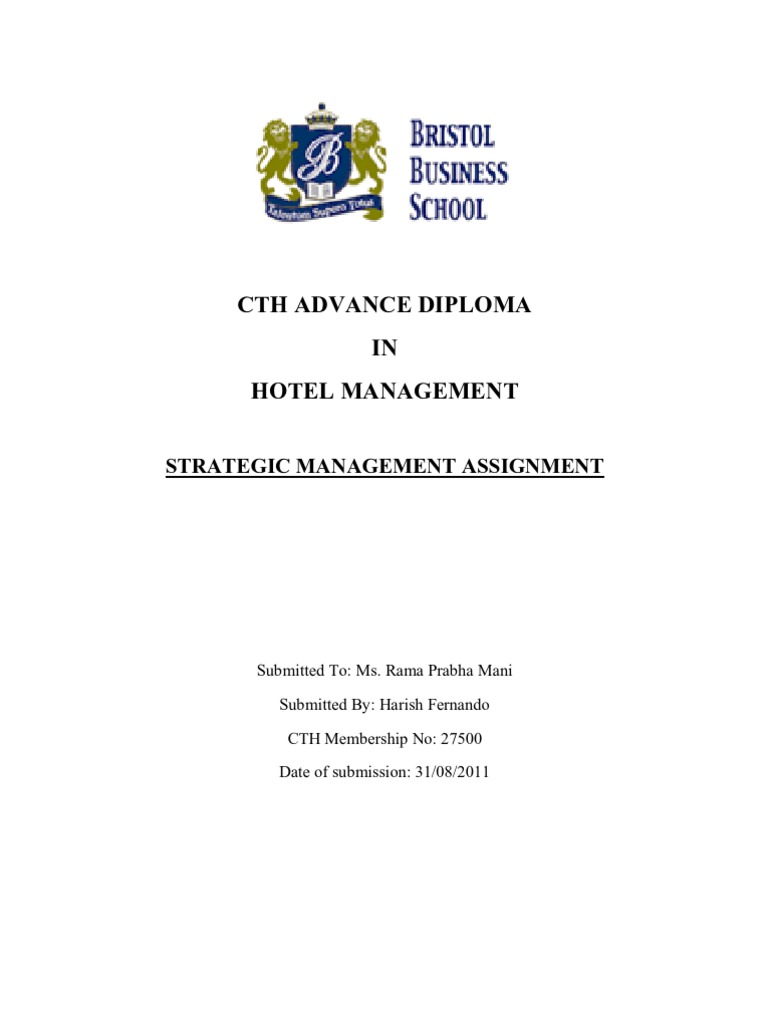 Strategic Management Assignment | PDF | Hilton Worldwide | Hotel And ...