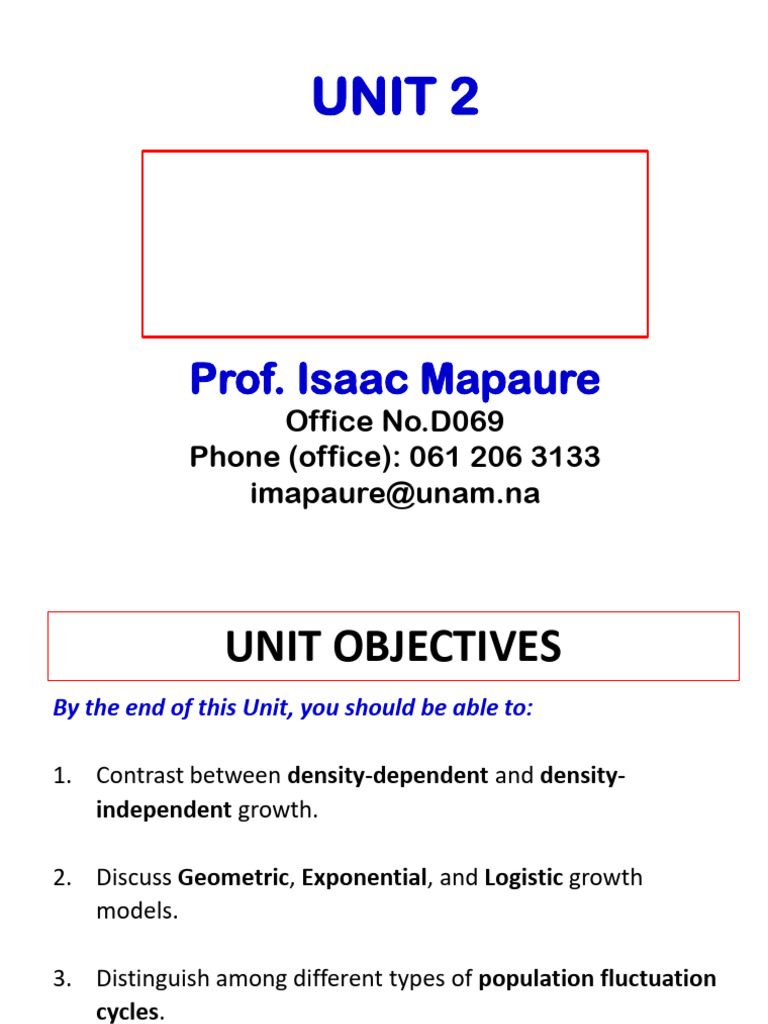UNIT 2 Population Growth (2024) | PDF | Logistic Function | Population ...