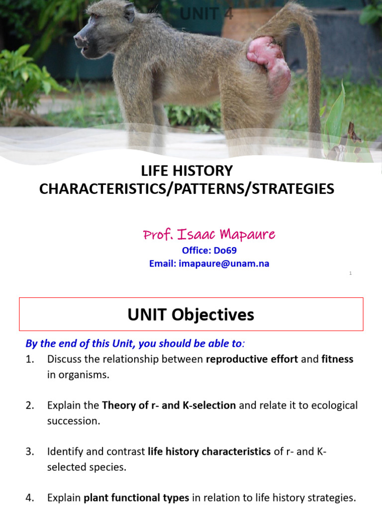 UNIT 4 - Life History Patterns (2024) - 1 | PDF | Ecology | Biology