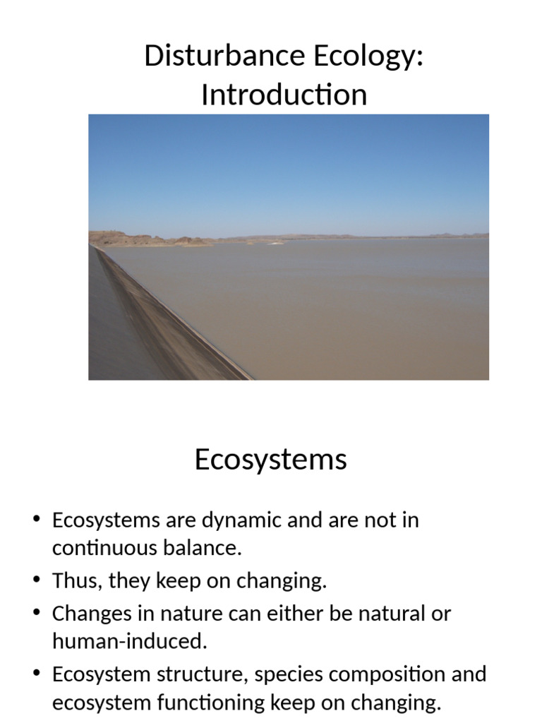 Unit 1 Introduction To Disturbance Ecology | PDF | Disturbance (Ecology ...