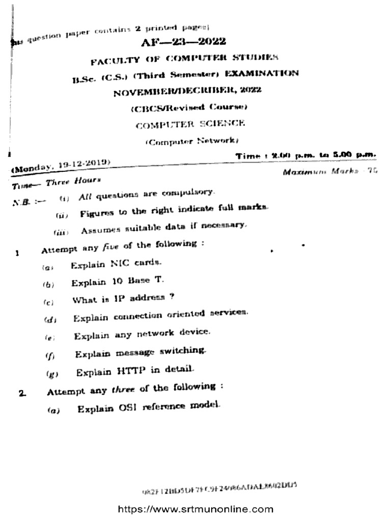 PYQ1 | PDF | Mathematical Relations | Graph Theory