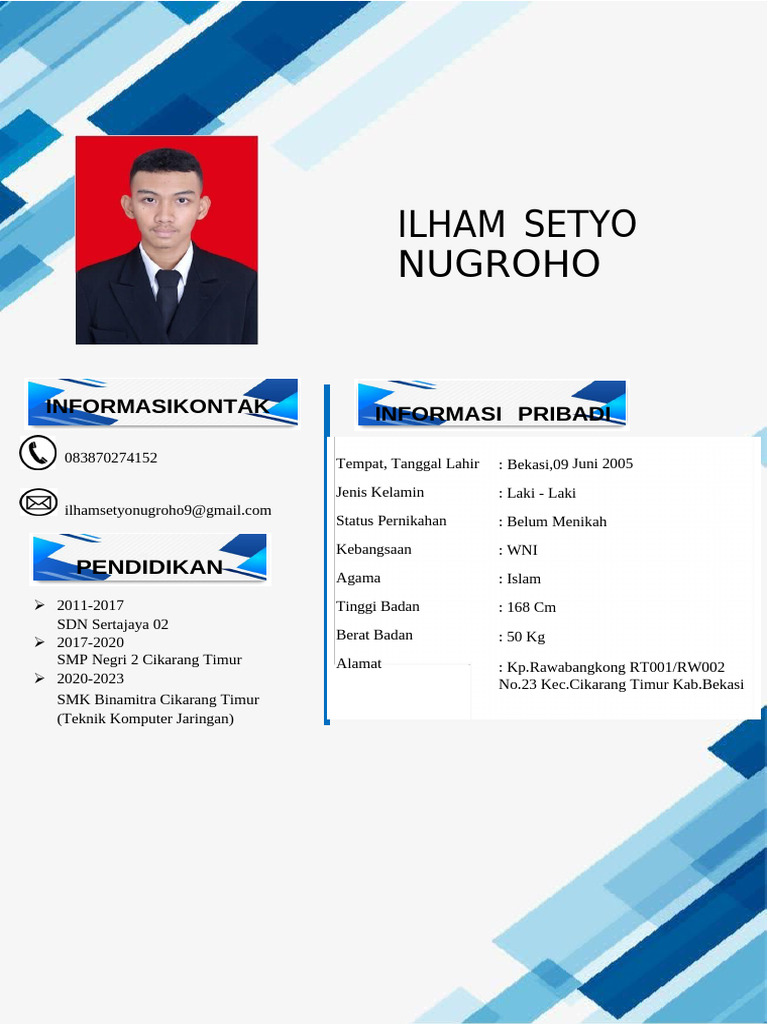 CV Ilham Setyo Nugroho | PDF