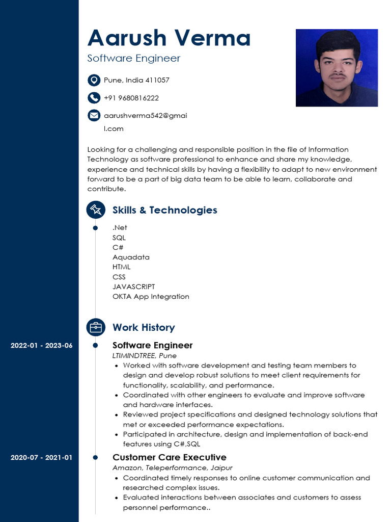 Aarush Verma Resume | PDF | Software | Software Engineering