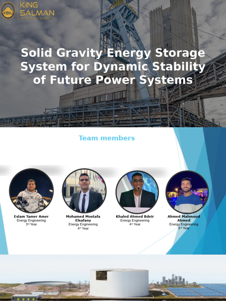 Solid Gravity Energy Storage System for Dynamic Stability | PDF | Energy Storage | Natural ...