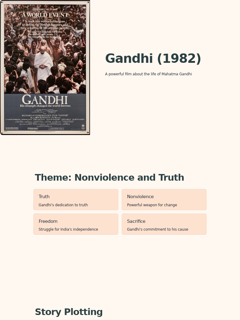 Gandhi: A Film on Nonviolence | PDF
