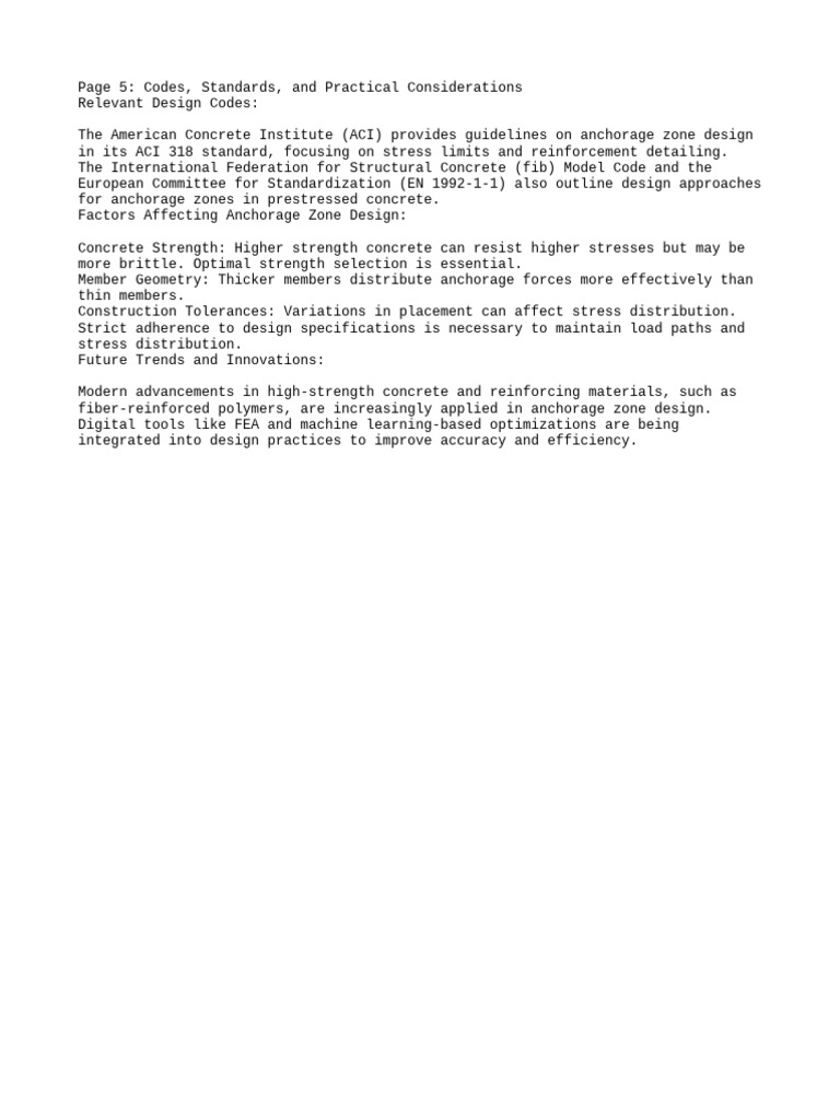 Anchorage Zone Design Codes & Trends | PDF | Technology & Engineering