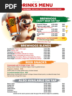 Hennies Comprehensive Drinks Menu | PDF | Drink | Alcoholic Drinks