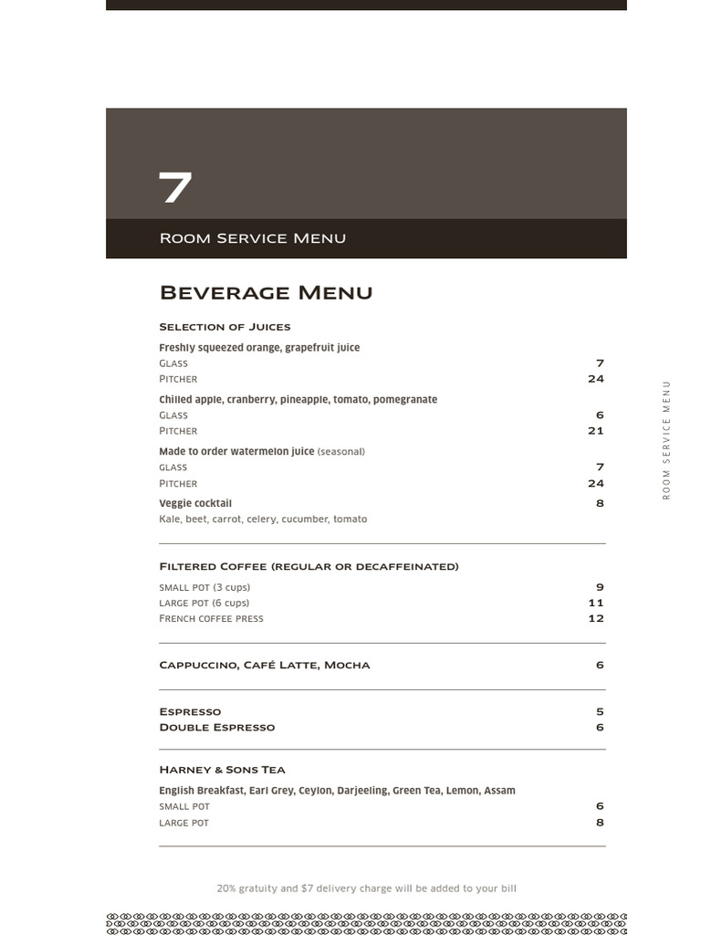 Beverage Menu | PDF | Drink | Foods