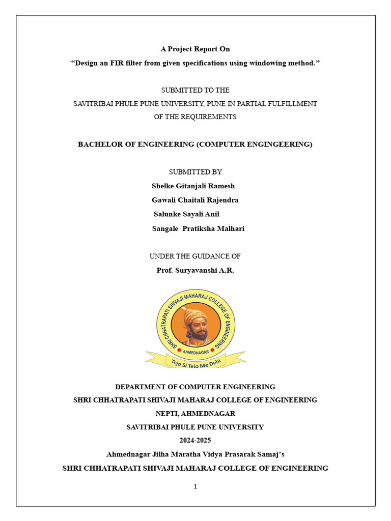 Oomd miniproject | PDF | Filter (Signal Processing) | Signal Processing