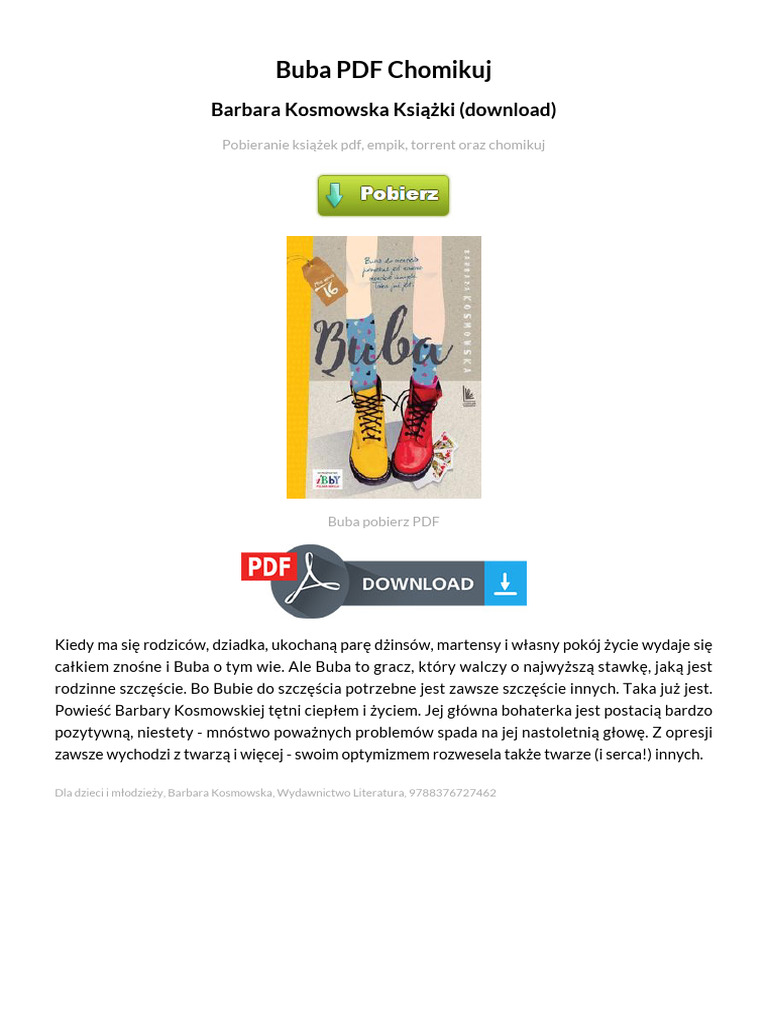 Buba Barbara Kosmowska | PDF