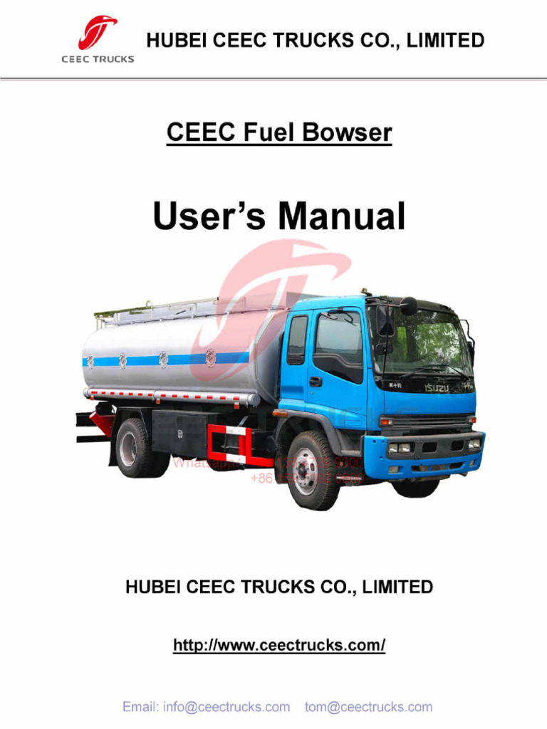 Myanmar - ISUZU 16000liters Fuel Bowser Manual | PDF