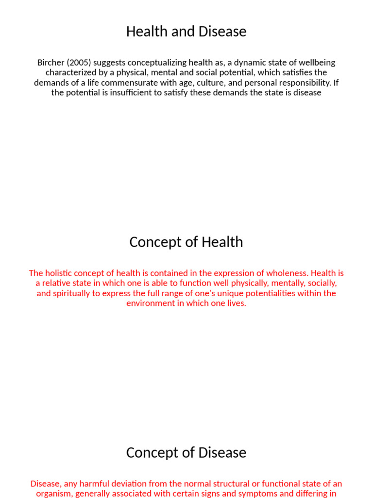 Understanding Health and Disease Concepts | PDF | Infection | Immune System