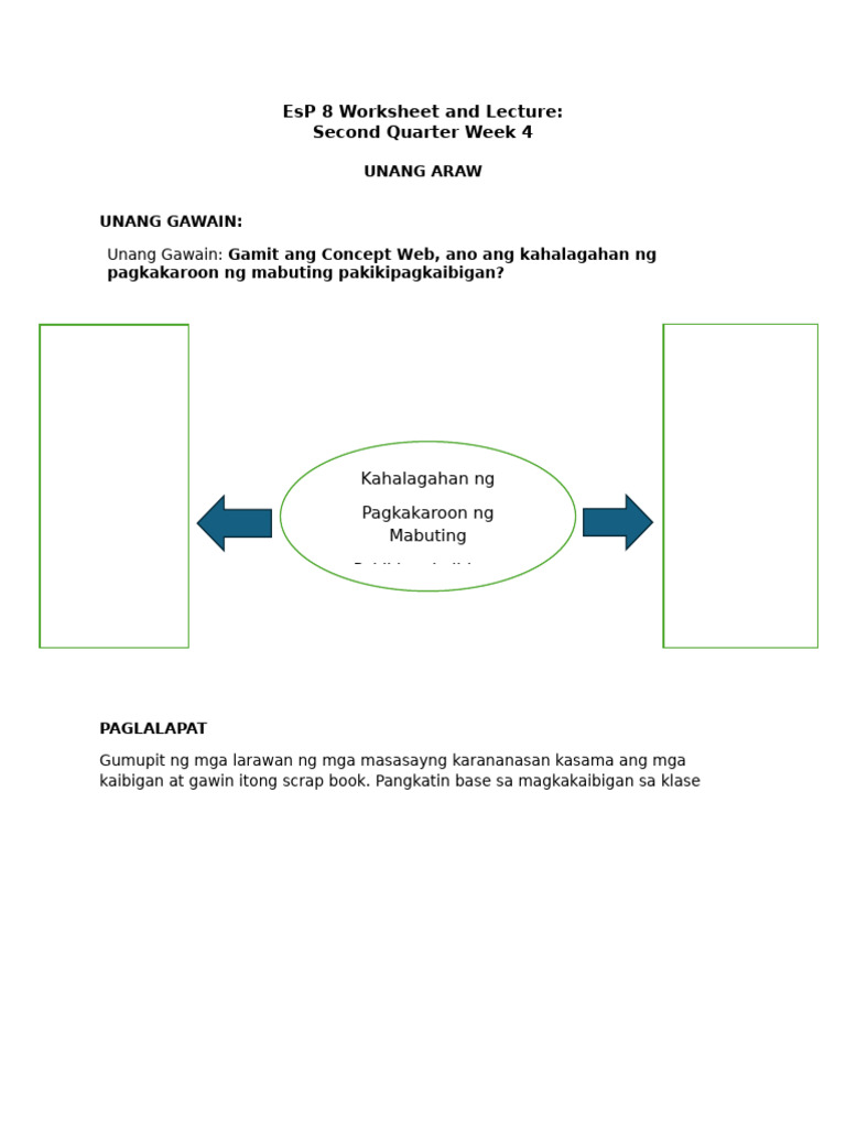 EsP8 Worksheet Q2 W4 | PDF