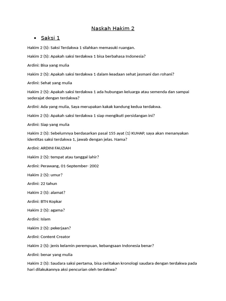 Naskah Hakim 2 | PDF | Agama & Spiritualitas