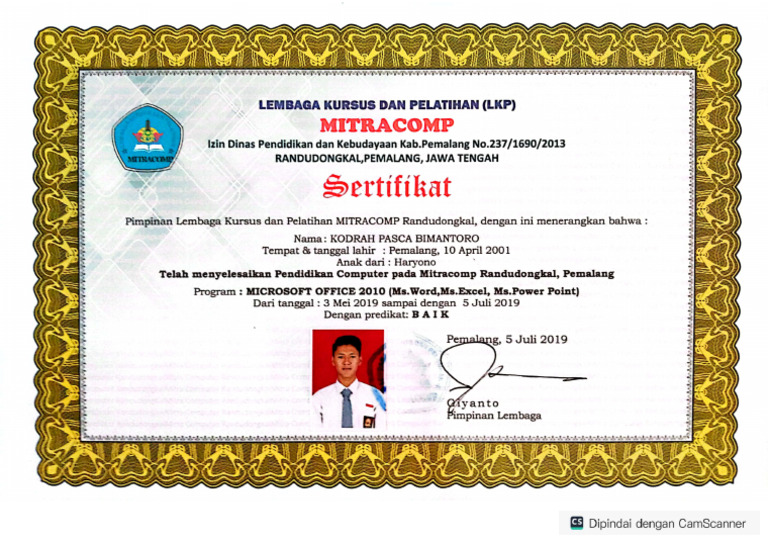 computer sertifikat | PDF