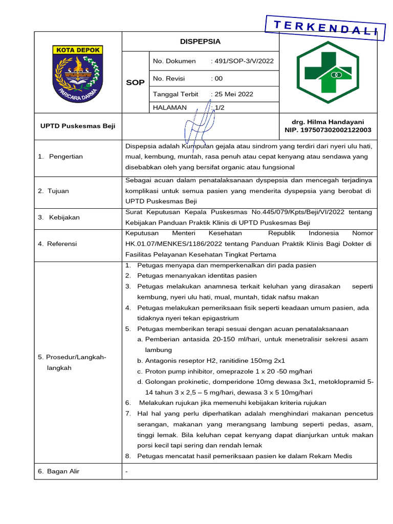 491 Sop Dispepsia | PDF