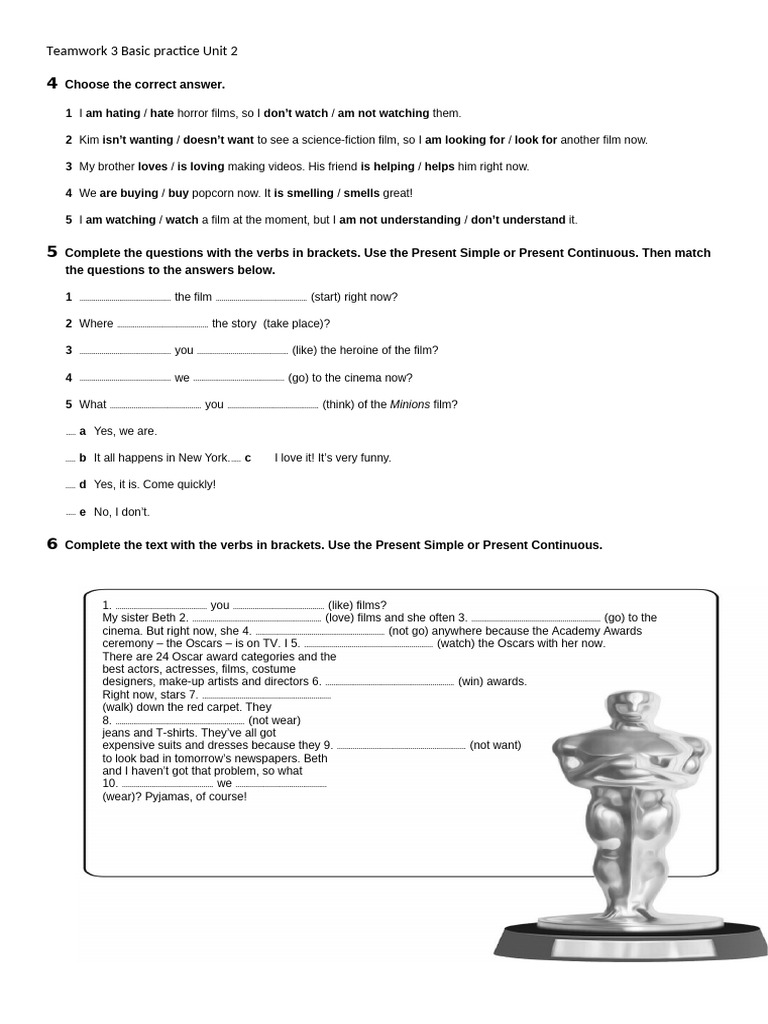 Teamwork 3 Basic Practice Unit 2 | PDF