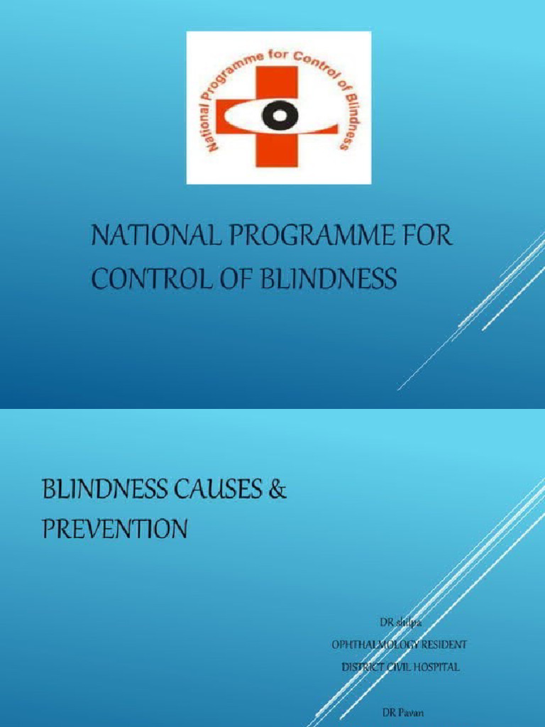 National Programme For Blindness Control Programme | PDF