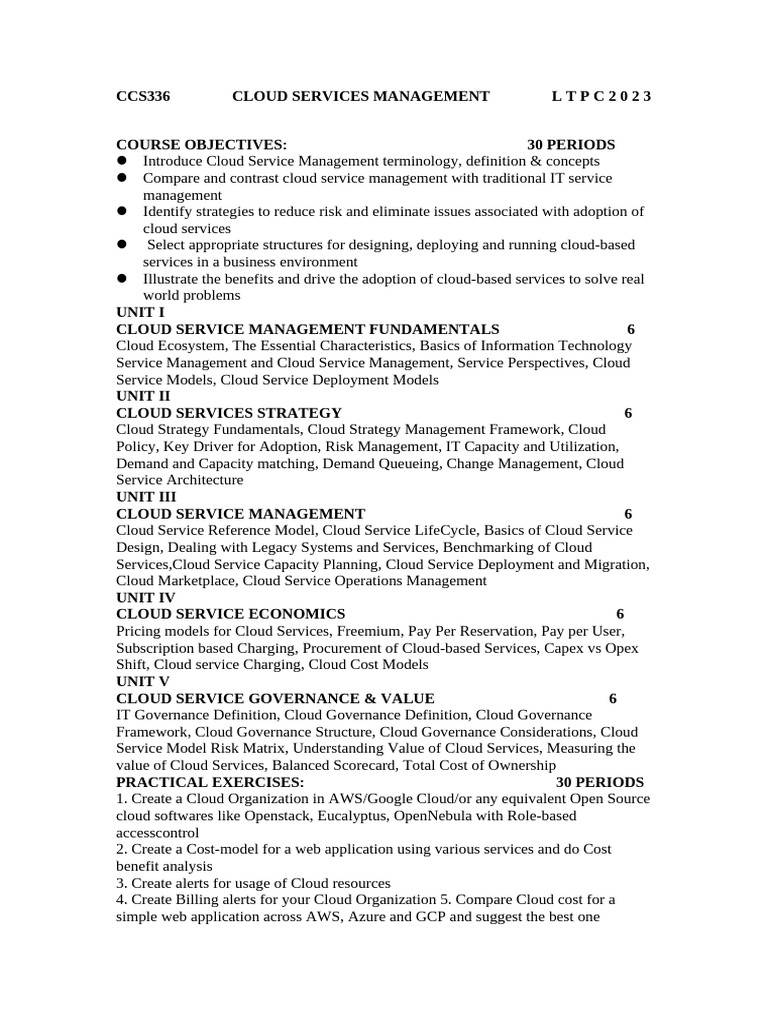 CSM SYLLABUS | PDF | Cloud Computing | Computing